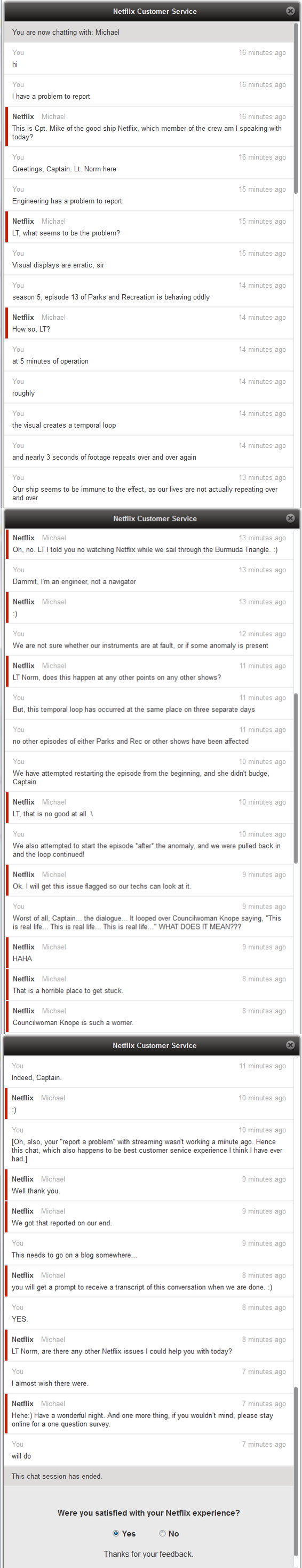 Great Conversation With Netflix Customer Service – StuffWeLike